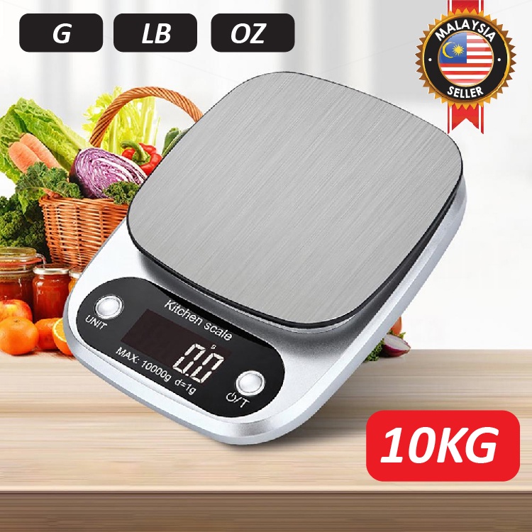 10KG LED Electronic Digital Kitchen Scale High Precision Baking Measure ...
