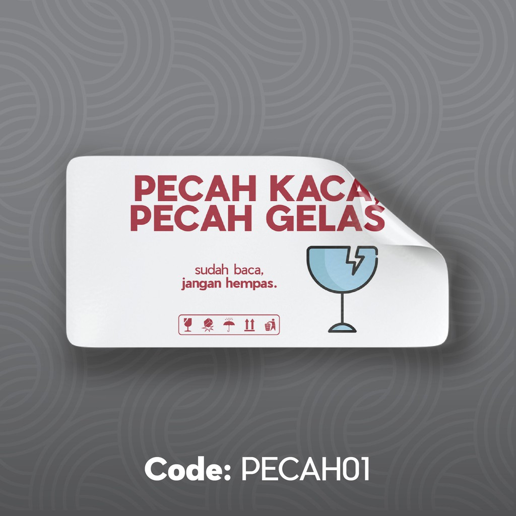 Fragile Sticker Happy | Funny Fragile Sticker | Landscape (5cm x 9cm ...