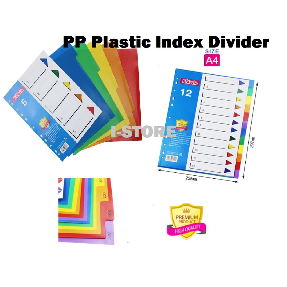 Plastic Index Divider (for filling) | Shopee Malaysia