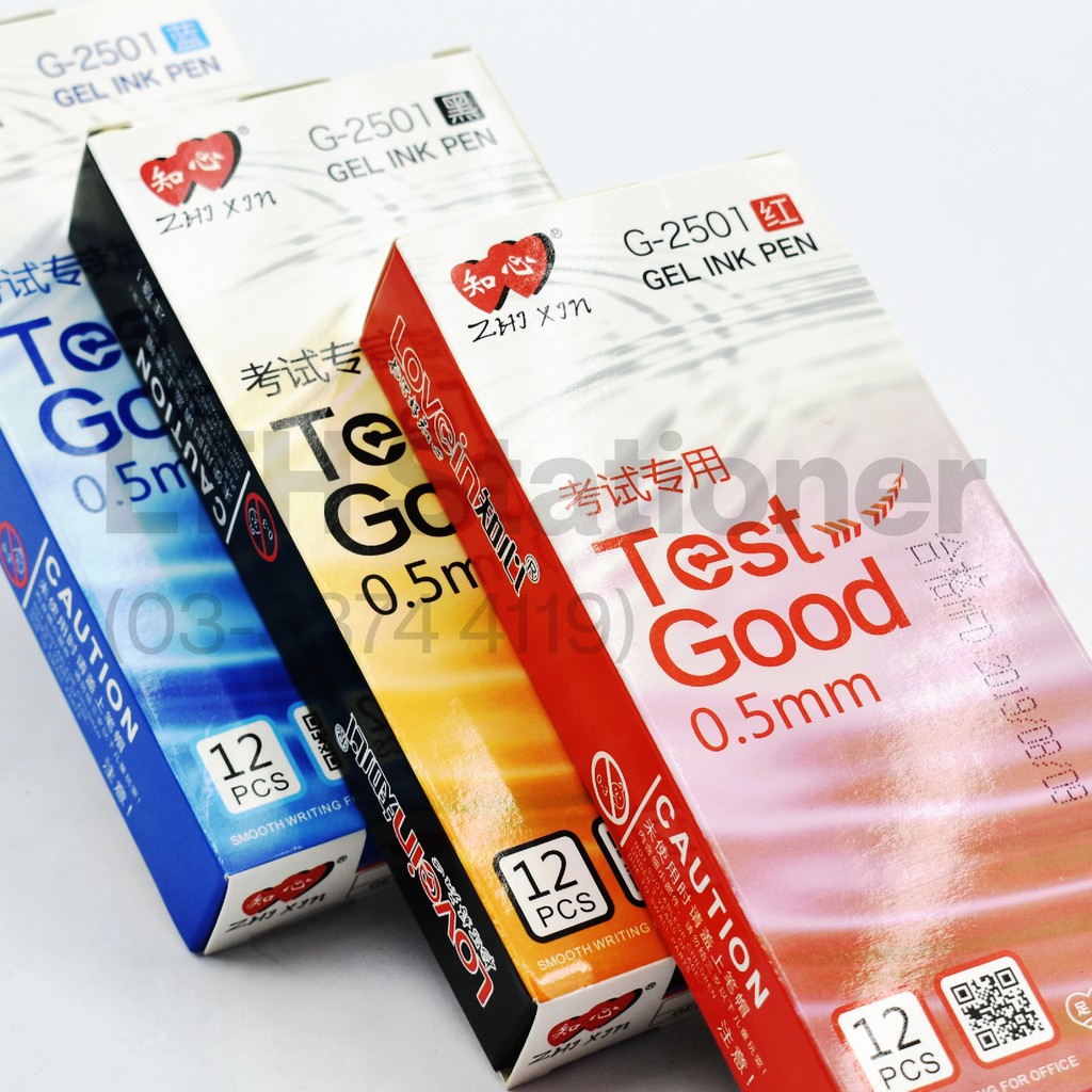 LTH Test Good Gel Ink Pen 知心笔 12 PCS Set 0.5 MM Black // Blue // Red ...