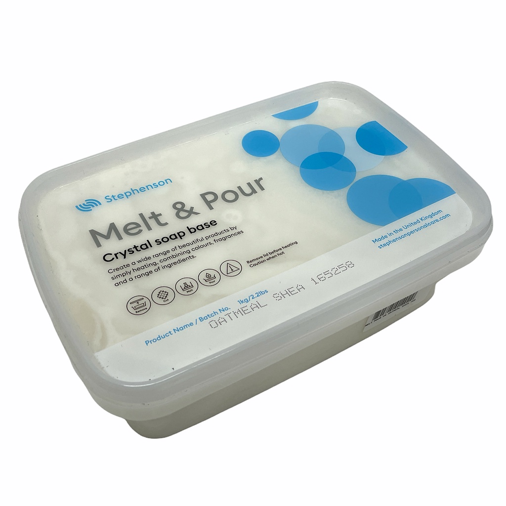 Stephenson Melt & Pour Crystal OS (Oatmeal & Shea Butter) Soap Base 1kg ... Stephenson Melt & Pour Crystal OS (Oatmeal & Shea Butter) Soap Base 1kg ...