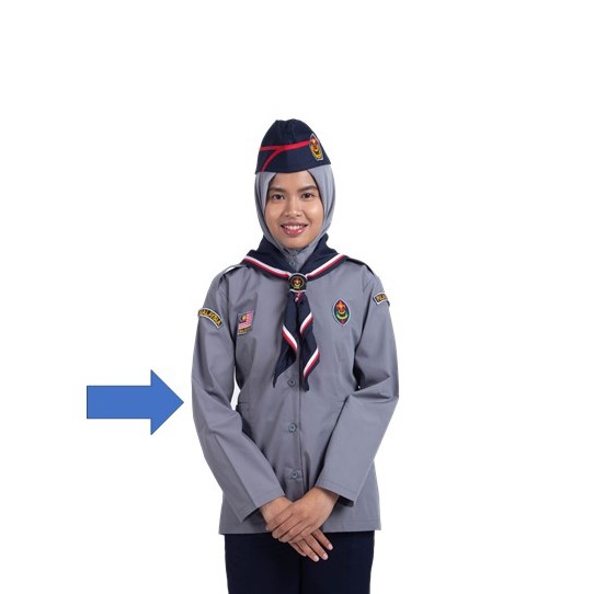 baju pengakap lengan panjang uniform persatuan pengakap scout girl ...
