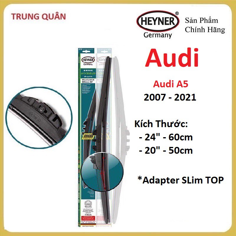 Audi A5 2007 - 2021 Wipers, Genuine Heyner Germany Soft Wiper Set For ...