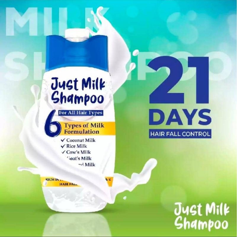 Just Milk Shampoo - Controls Hair Fall and Dandruff 350ml | Shopee Malaysia