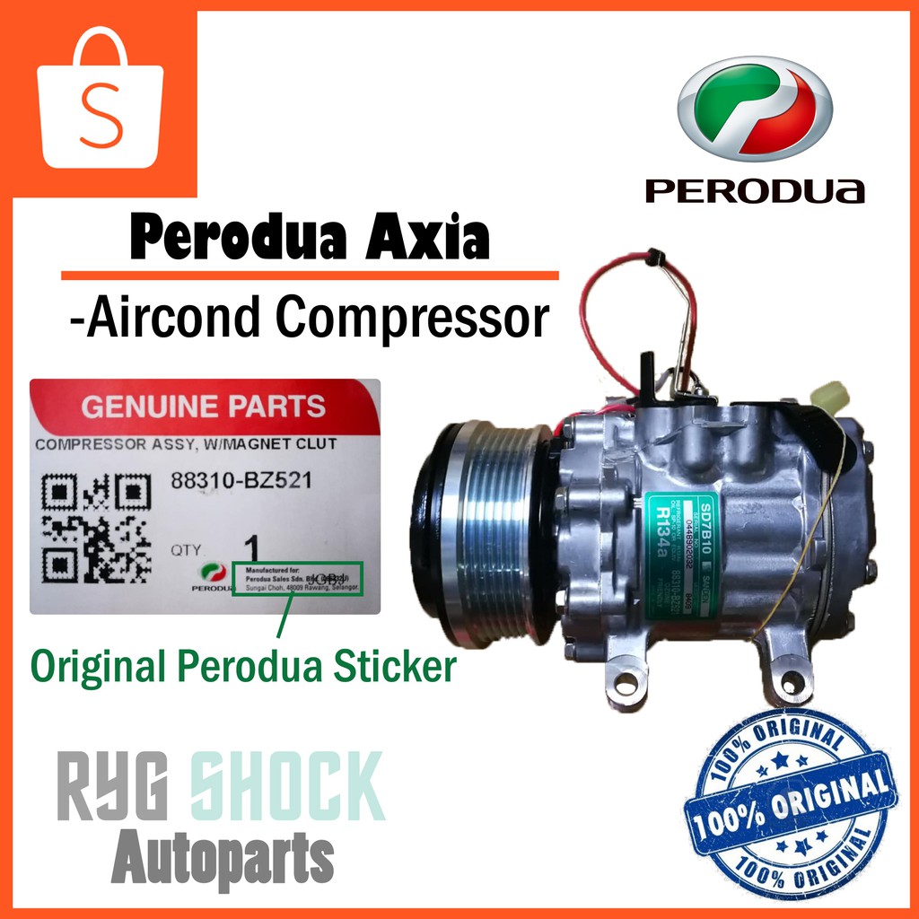 ORIGINAL PERODUA AXIA AIRCOND COMPRESSOR 88310 BZ521 Shopee Malaysia