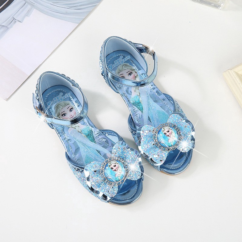 Children Princess Frozen Shoe Little Girl Fish Mouth Shoe | Shopee Malaysia
