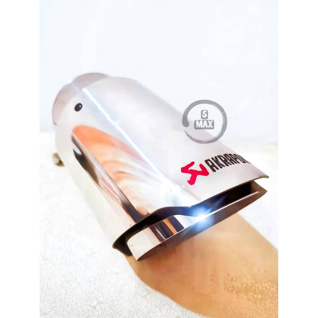 Akrapovic Premium Silver Pro Single Stainless Steel Exhaust Tip ...