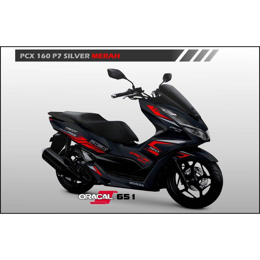 HITAM 0sticker Pcx 160 BLACK Cutting Sticker New Pcx material oral 651 ...