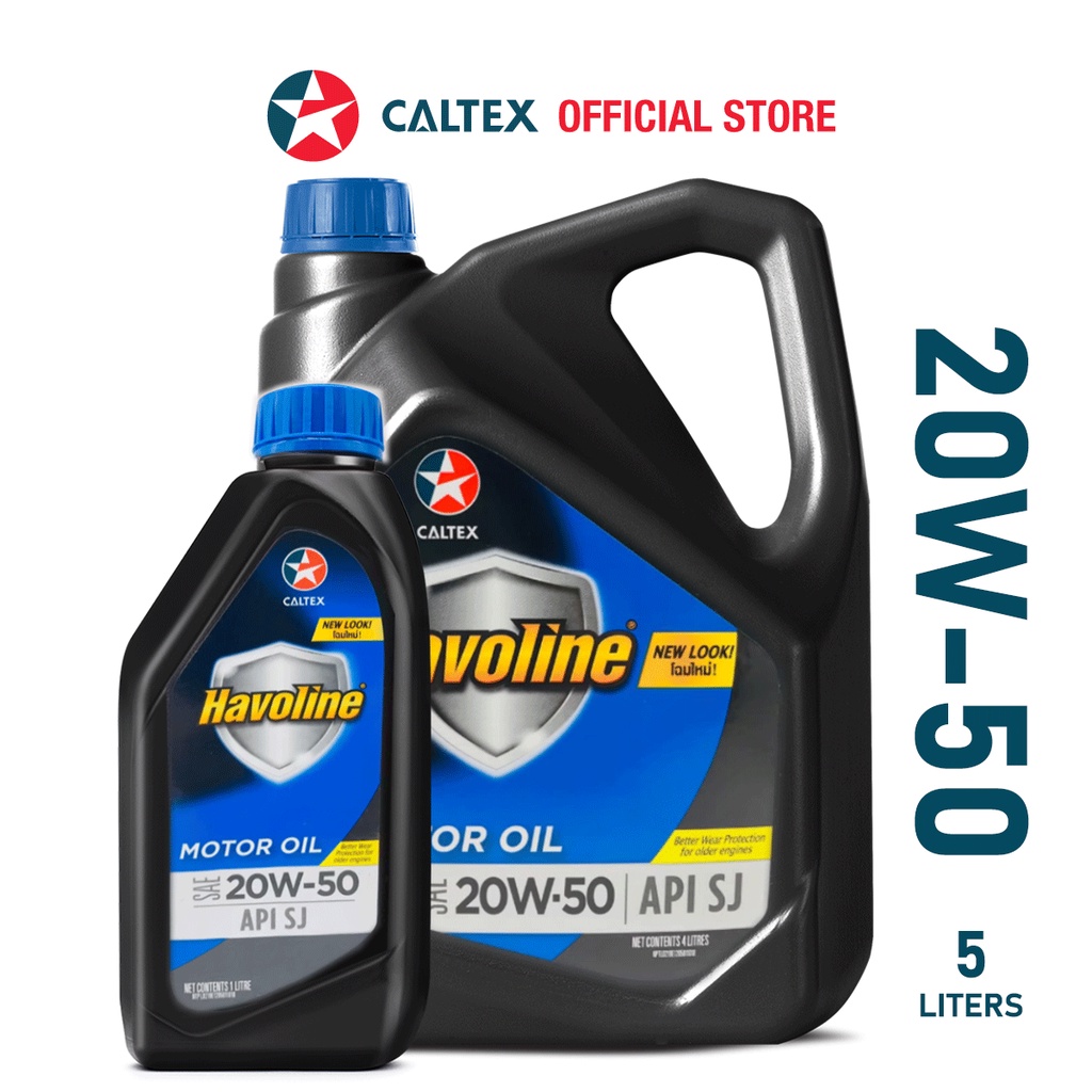 CALTEX Havoline Motor Oil 20W50 Engine Oil (4 + 1L) | Shopee Malaysia