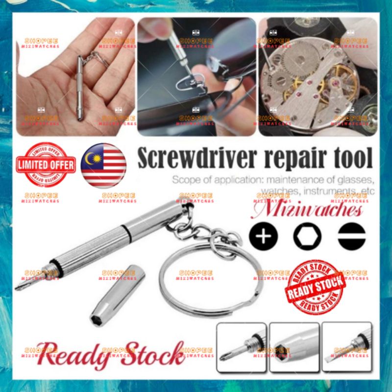 Screwdriver set 3in1 Mini Watch Eyeglass Watches Screw Driver Kecil ...