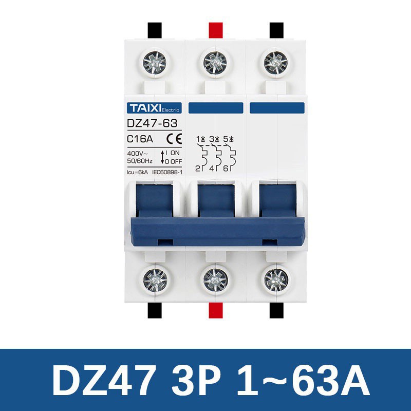 MCB DZ47-63 1P 2P 3P 4Pole Miniature Circuit Breaker DZ47 60Hz 10A 16A 20A 25A 40A 63A C type ...