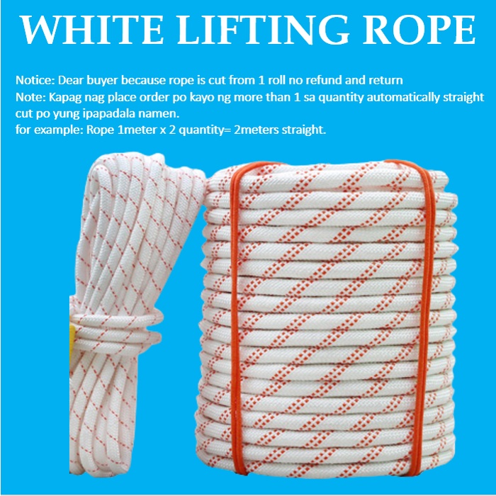 Toyu 2m -5Meters 4mm-8mm White Lifting Rope Safety Rope, Braided Rope ...