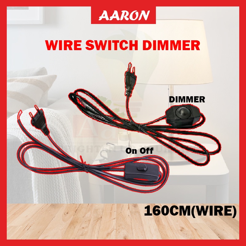 Wire Switch 2pin malaysia plug 160cm wire use for table lamp wall lamp ...