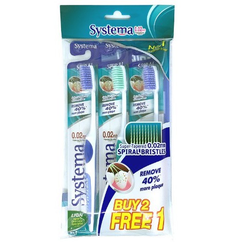Systema Soft Toothbrush Super Value Pack 3's(Comfort / Compact / Full ...