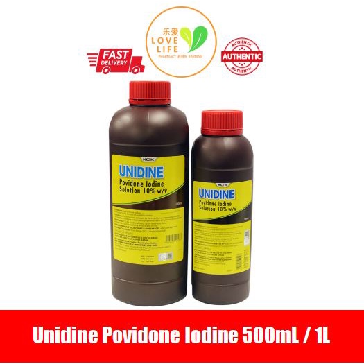 UNIDINE Povidone Iodine Solution 1L yellow lotion / ubat kuning ...