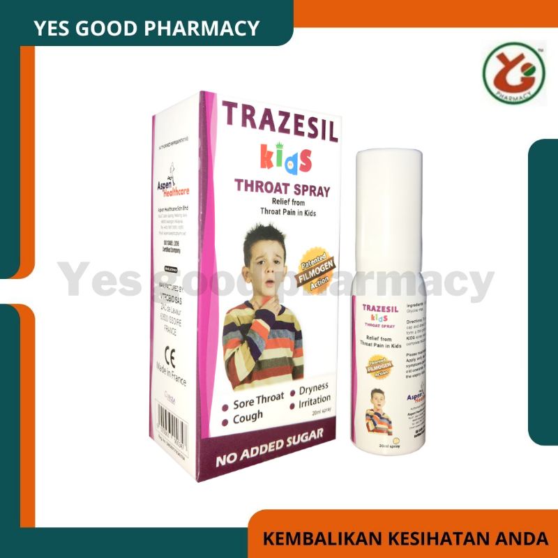 TRAZESIL KIDS THROAT SPRAY RELIEF FROM THROAT PAIN IN KIDS | Shopee ...