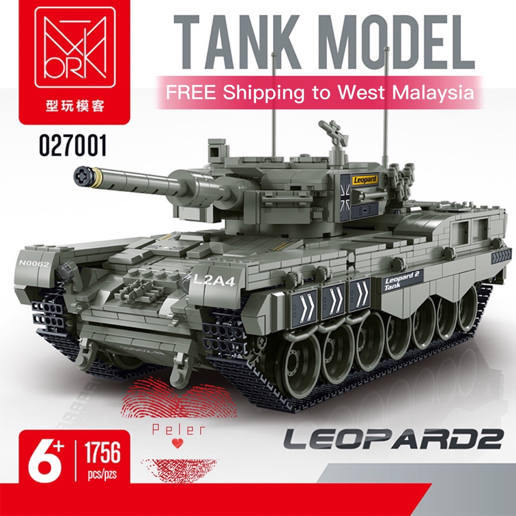 MORK 027001 Leopard II Tank Building Block Technic Military 1756 Pcs ...