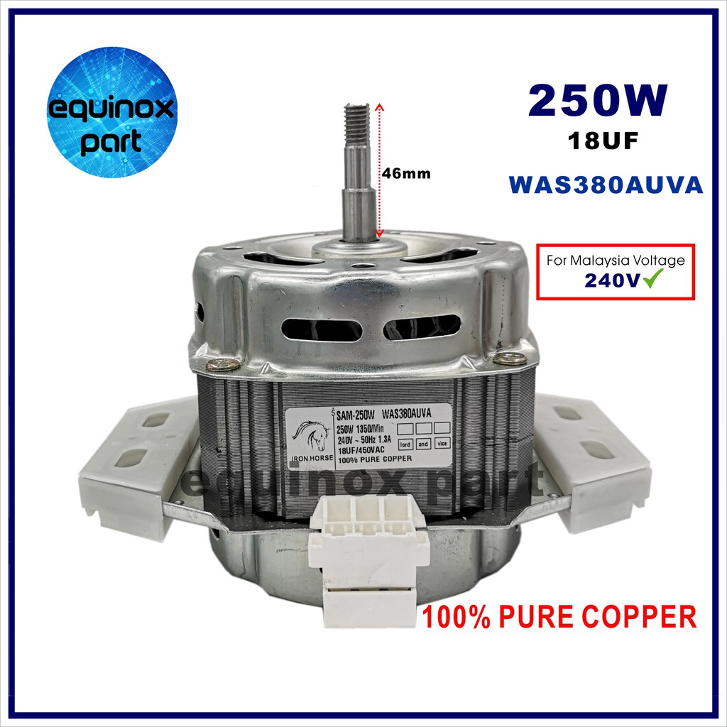 WA17GWB WAS380AUVA Samsung Washing Machine 250W 18UF Wash Motor ...