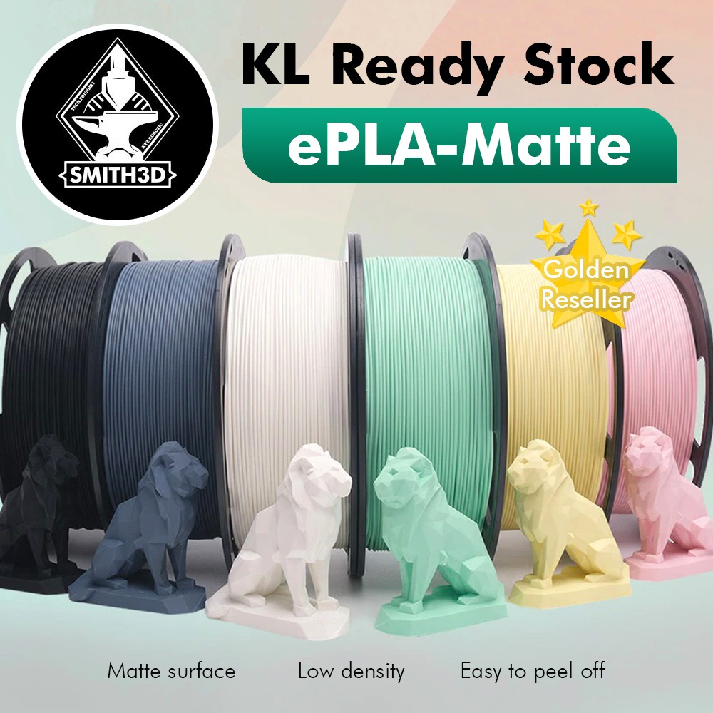 eSUN Matte PLA Filament 1.75mm, Low Density Matte 3D Printer PLA ...