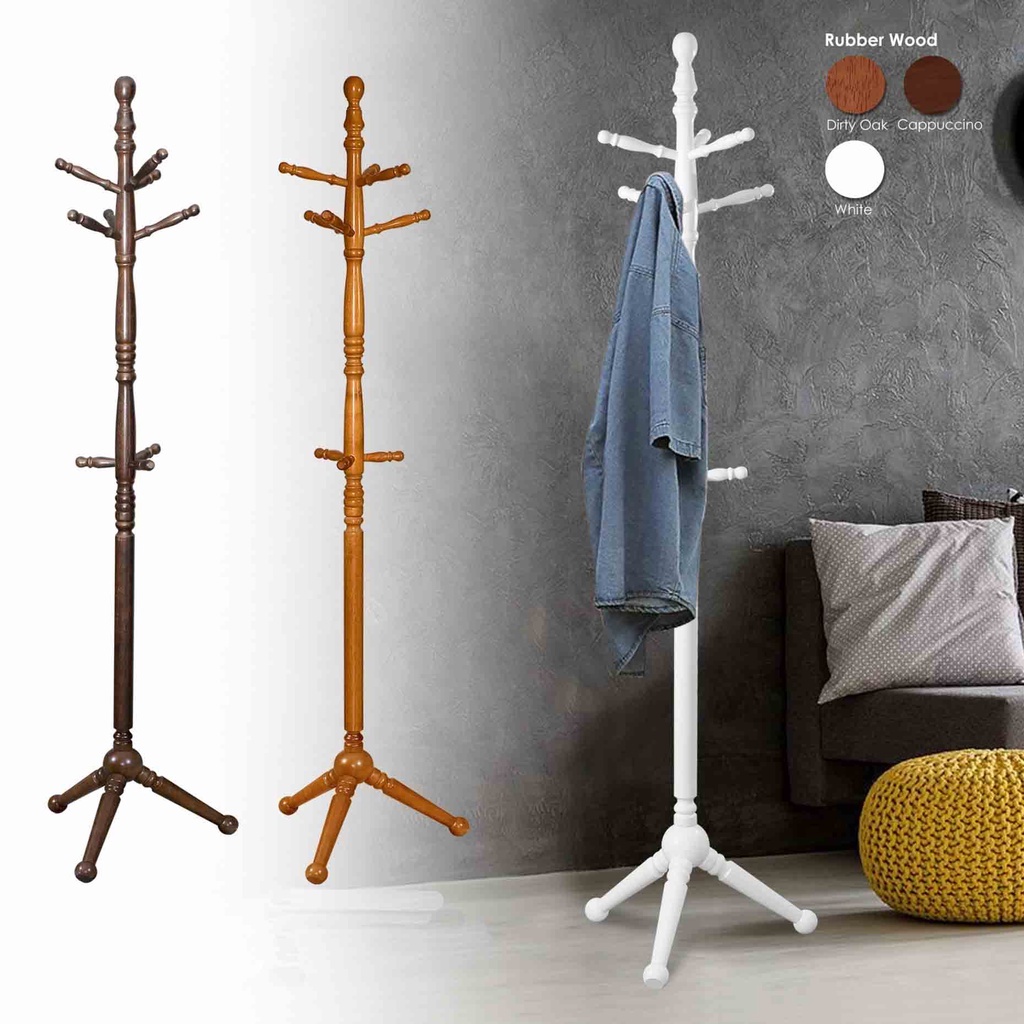 HANGAROO Solid Wooden Swivel Coat Rack / Coat Hanger / Cloth Stand ...