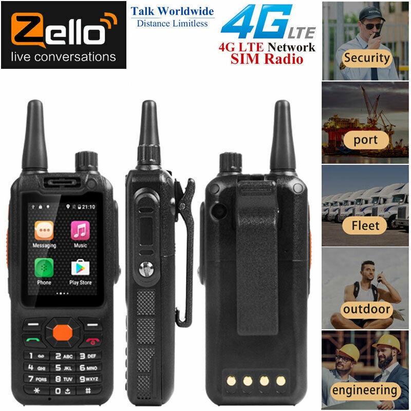 4G LTE Android Smartphone PTT Zello 2-way Walkie Talkie POC Radio Phone ...