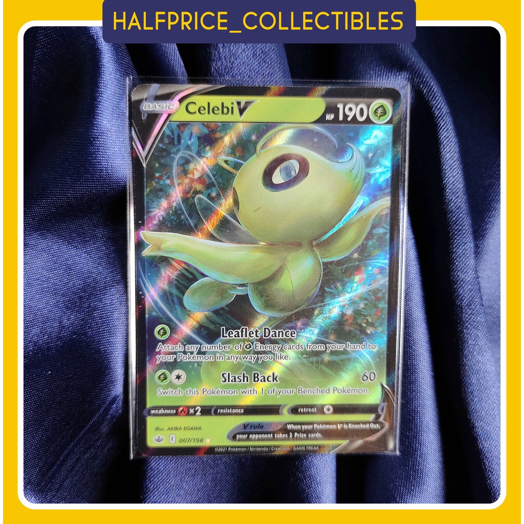 [ POKEMON TCG ] CELEBI V MAX HYPER RARE CHILLING REIGN COLLECTORS CARD ...