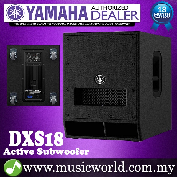 Yamaha DXS18 18" Active Powered Subwoofer Loudspeaker Speaker 800W ...