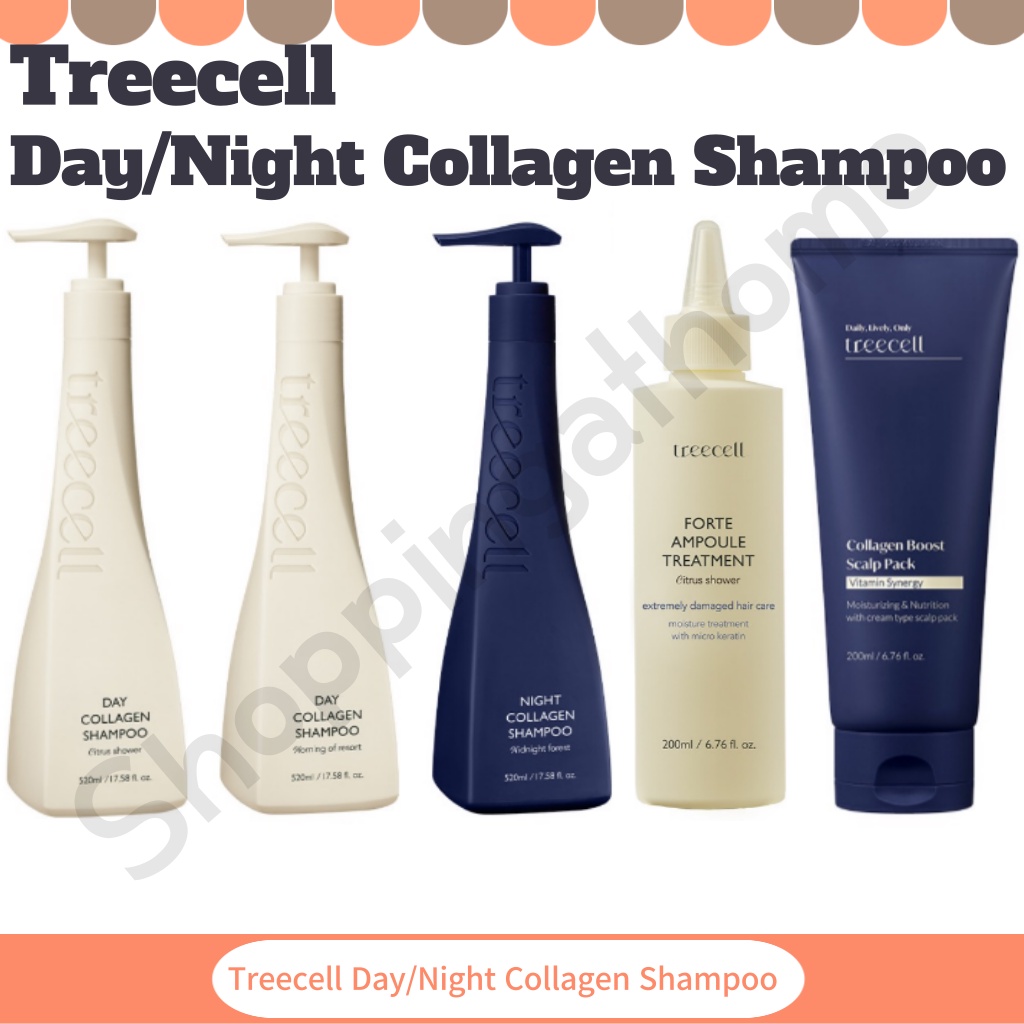 TREECELL Night Collagen Shampoo Midnight Forest Day Collagen Shampoo ...