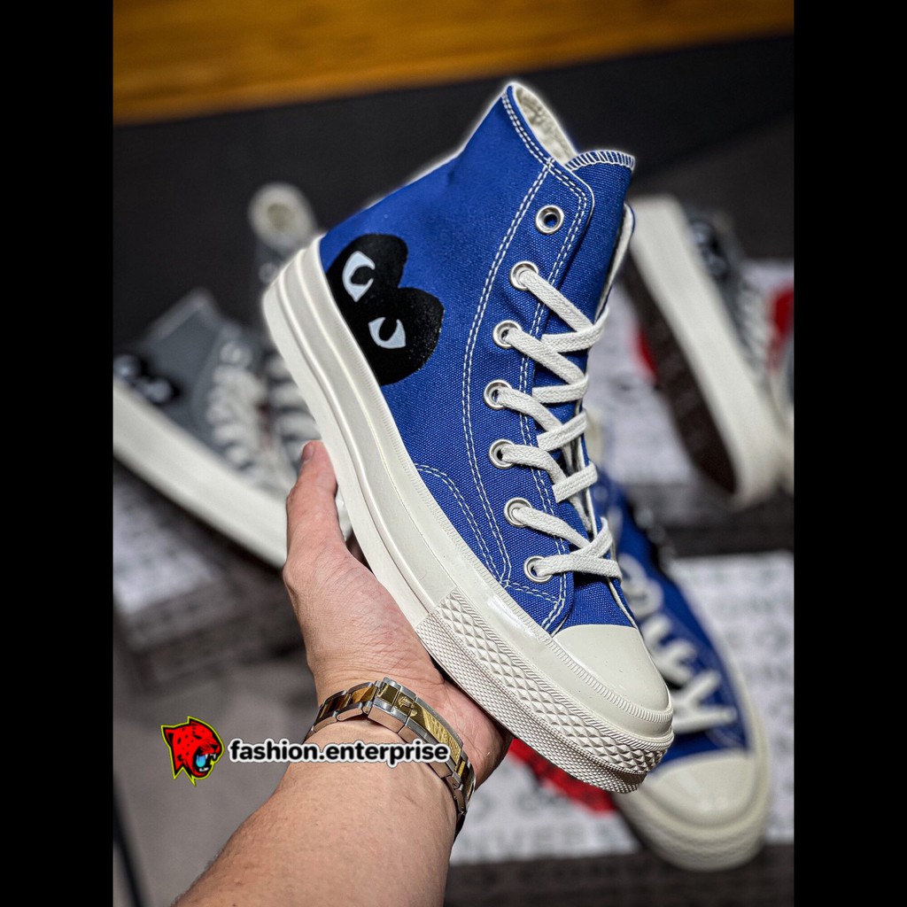 CDG x Converse Chuck 70 High Blue Quartz | Shopee Malaysia