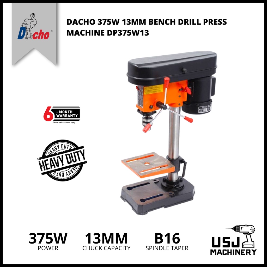 DACHO 375W 13mm Bench Drill Press Machine DP375W13 | 6 Months Warranty ...