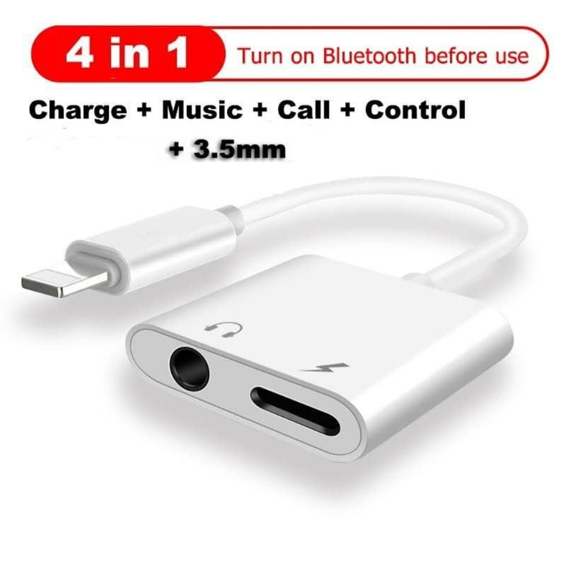 MH030 IP to 3.5mm IP Splitter Adapter Pop-up Window Earphone jack 3.5mm ...