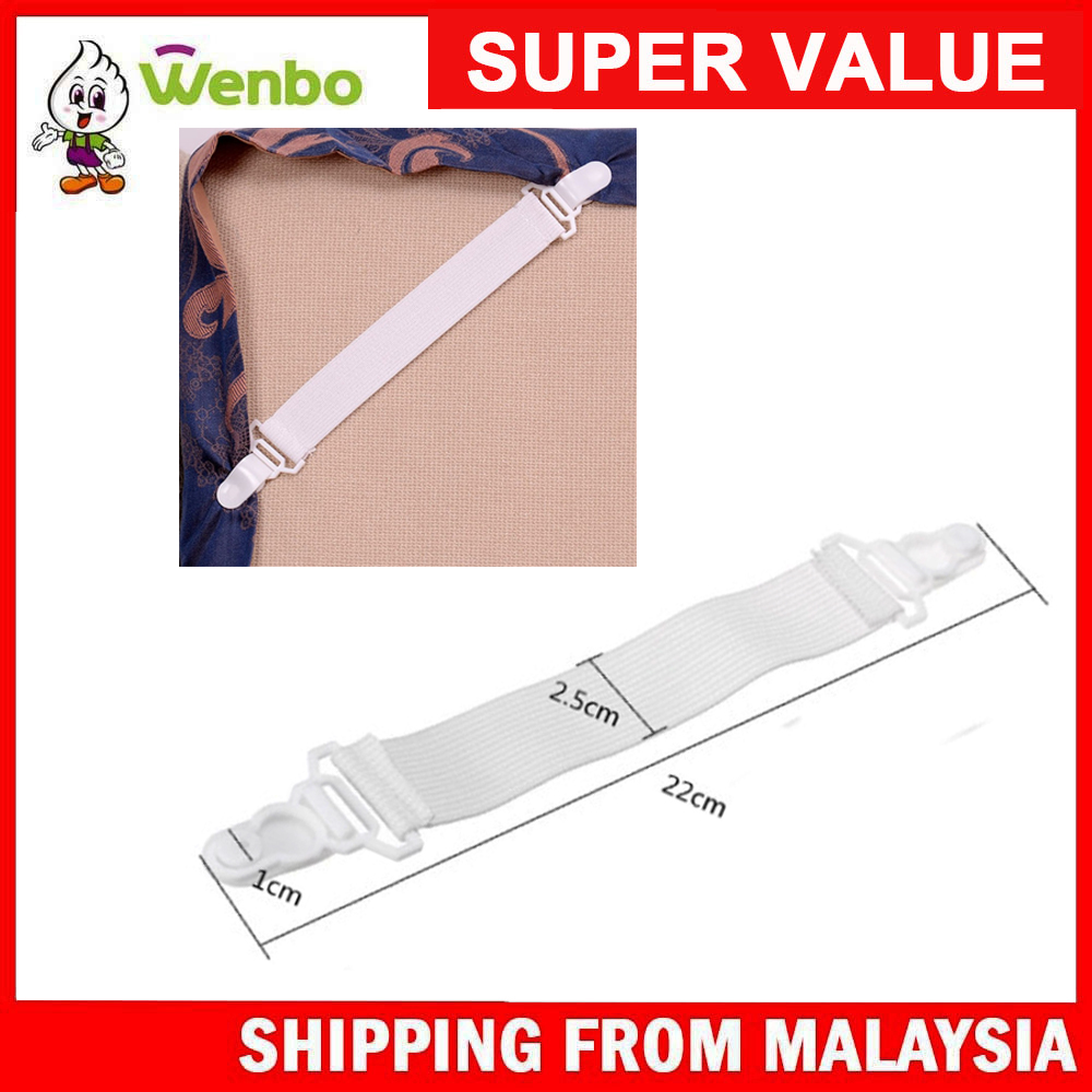 Wenbo [4pcs] Bedsheet Clips Bed Sheet Mattress Blankets Elastic ...