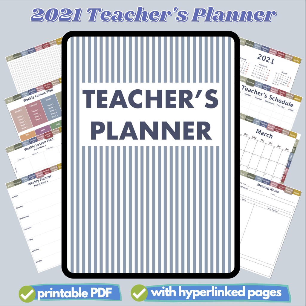 2021 Teacher's Planner || Printable PDF || 2021 Planner | Shopee Malaysia