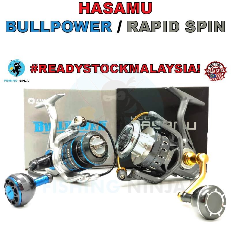 AHKAW - Hasamu Rapid Spin / Bull Power Fishing Reel 800 2000 4000 PG/HG ...