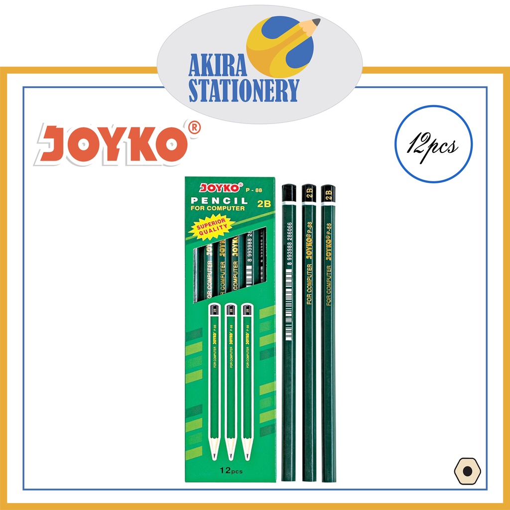 HIJAU KAYU Joyko 2B P 88 Green Wooden Pencil / Wooden Pencil For ...