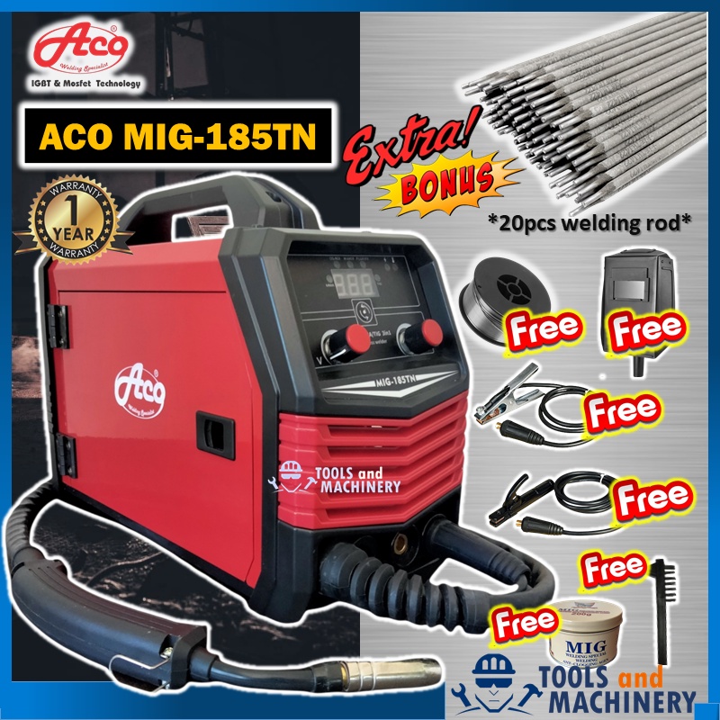 ACO MJ200 MIG-185TN 3 in 1 MIG Gas or Gas-less MIG Welding Machine ...