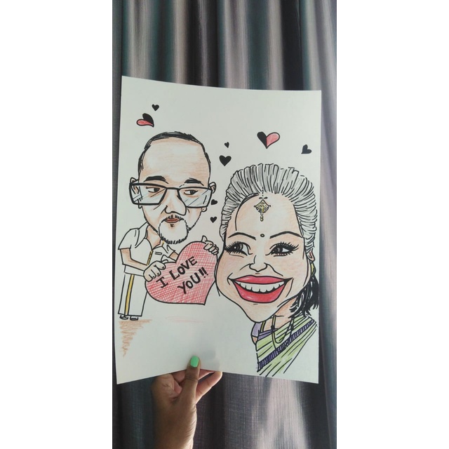 LUKISAN KARIKATUR / CARICATURE ARTS / KARTUN / POTRAIT | Shopee Malaysia