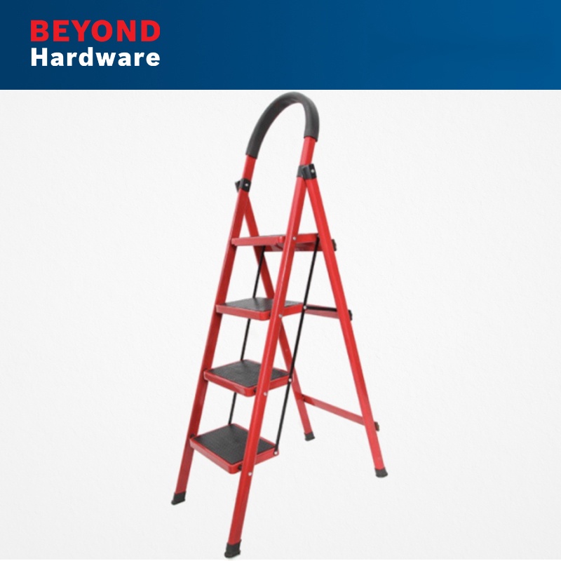 Folding 4 Tier Lightweight Steel Step Ladder with Hand Grip | Shopee ...