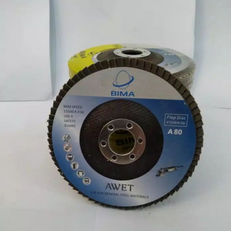 Flap Disc Sandpaper Stacking 4" Grit 80 Bima | Shopee Malaysia