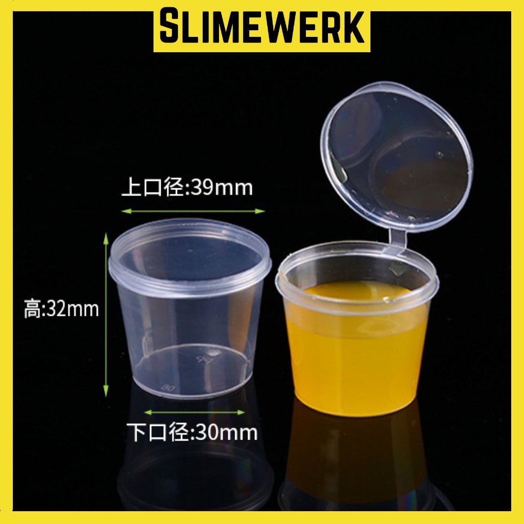 100pcs± 1oz Round Disposable Plastic Food Container Lid Bekas Sos ...