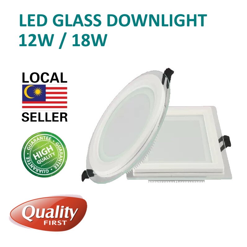 GLASS LED DOWNLIGHT 12W/18W 4"/6" ROUND/SQUARE GLASS LED DOWNLIGHT ...