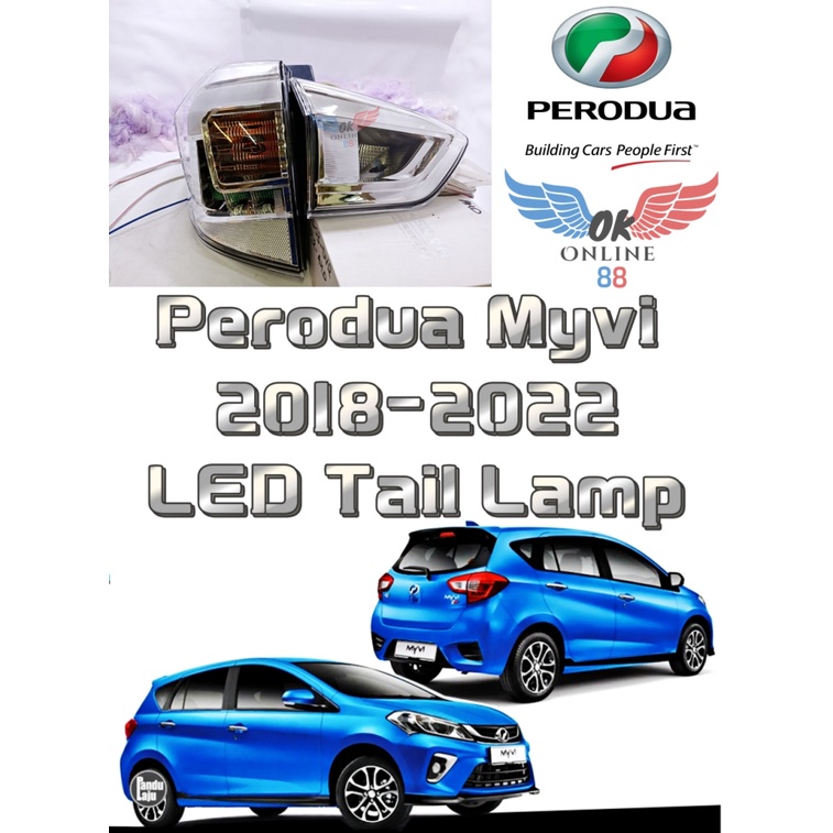 PERODUA MYVI 2018-2022 GT LED Light Bar Tail Lamp ( Albino Clear ...