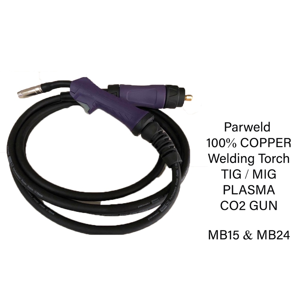 [ 1 UNIT ] Parweld 100% COPPER MB15 / MB24 Welding Torch TIG / MIG ...