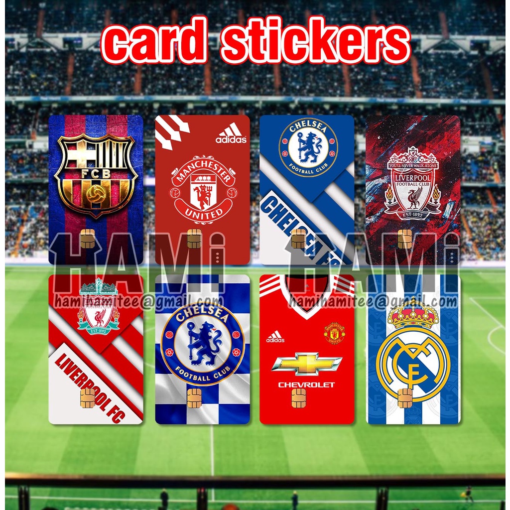 FOOTBALL CLUB STICKER - MANCHESTER KAD STICKER -LIVERPPOOL -BARCELONA ...