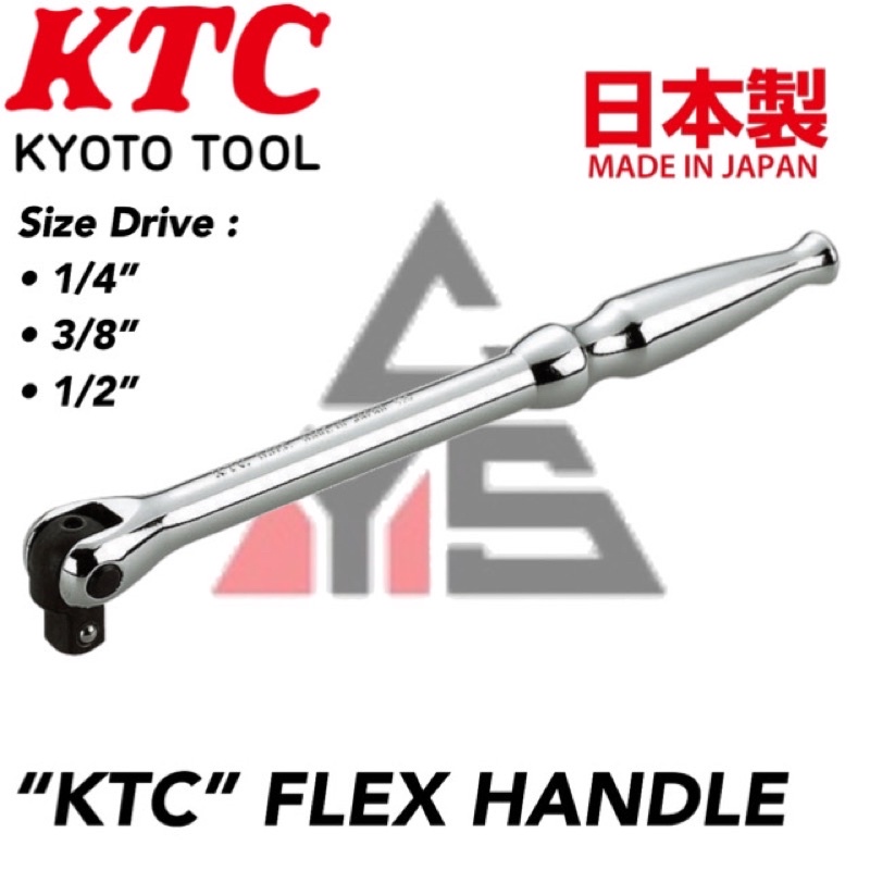 (100% QUALITY) KTC FLEX HANDLE / FLEXIBLE SOCKET WRENCH (1/4” ,3/8” ,1/2”) 🇯🇵 MADE IN JAPAN ...