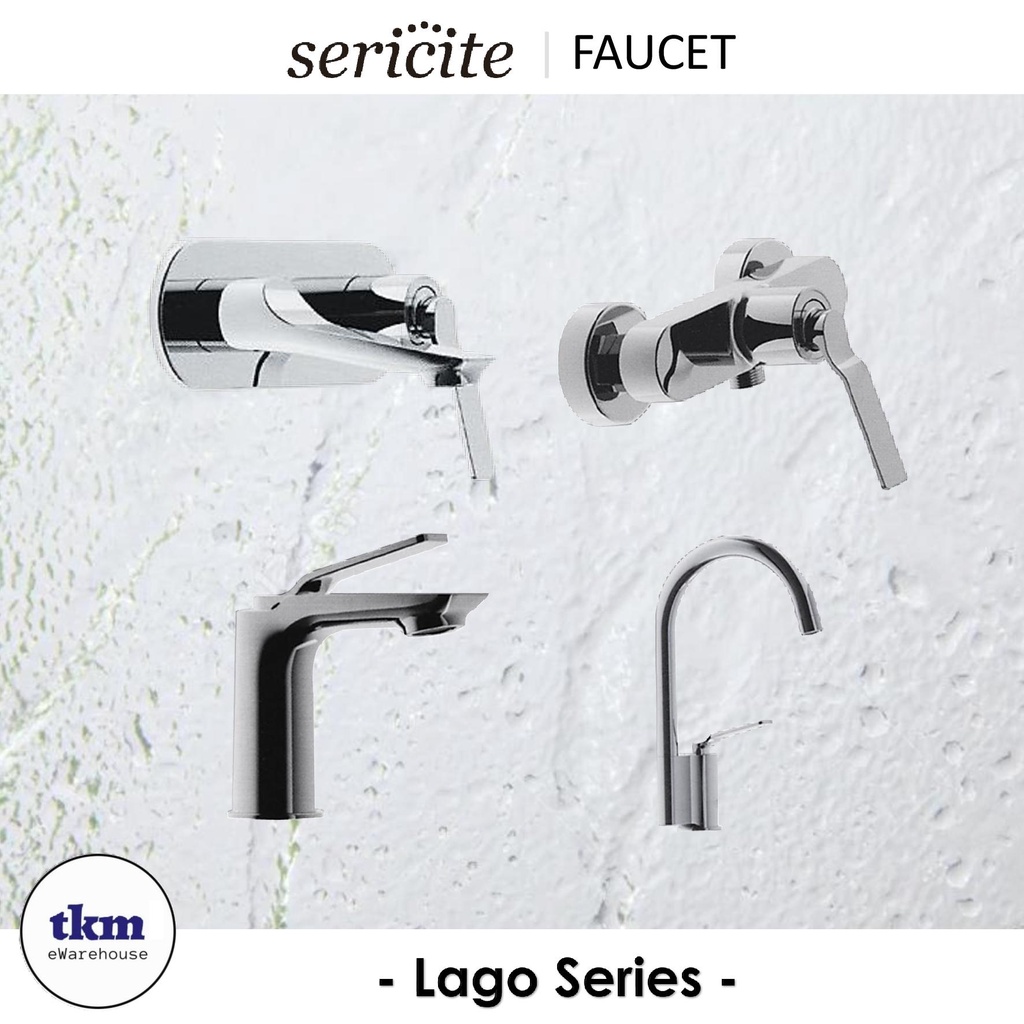 SERICITE CP BRASS SINGLE LEVER BASIN MIXER COLD TAP SINK MIXER EXPOSED ...