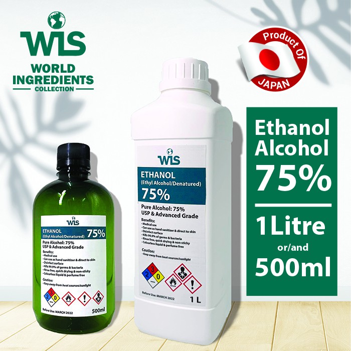 Ethanol Alcohol 75% (Medical & Advanced Grade) 1 Litre/500ml | Shopee ...