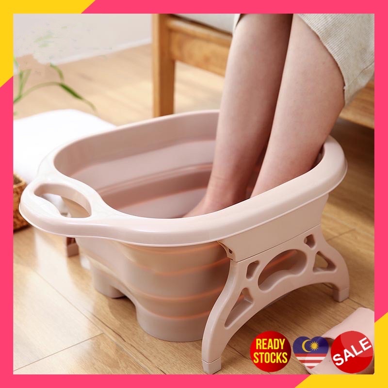 📣READYSTOCK🇲🇾Foldable Foot Bucket Foot Spa Massage Relaxing Soothing ...