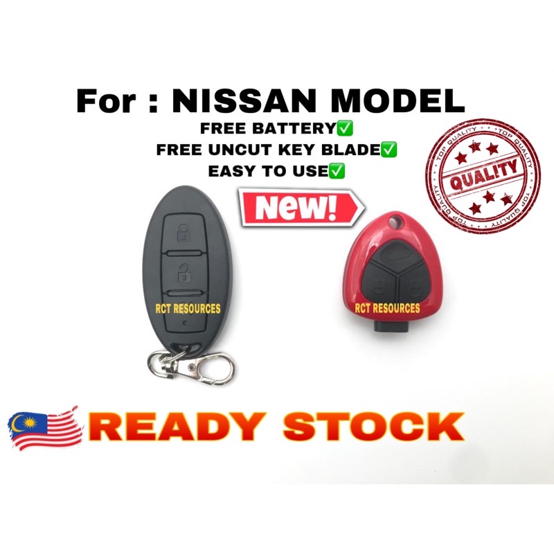 nissan remote control 3button (wih uncut key) | Shopee Malaysia
