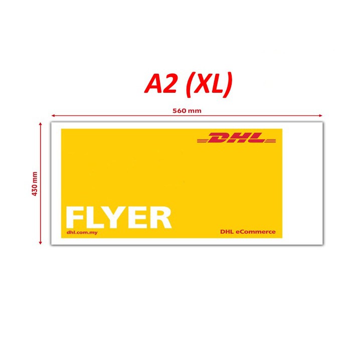 READY STOCK 50Pcs DHL Flyer With Pocket Courier Bag (Size : S / M / L ...